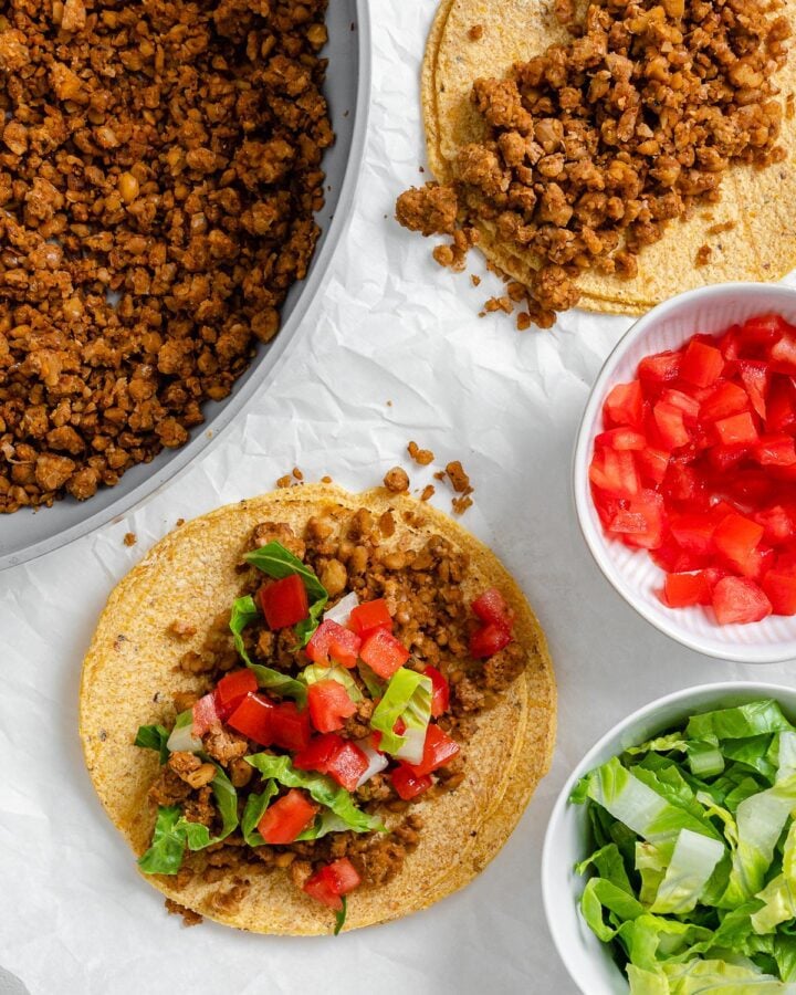 Chickpea and Walnut Meat Tacos [Walnut Chorizo Tacos] - Food Sharing Vegan