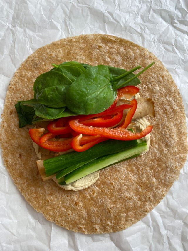 Easy Vegan Hummus Wraps [Customizable] - Food Sharing Vegan