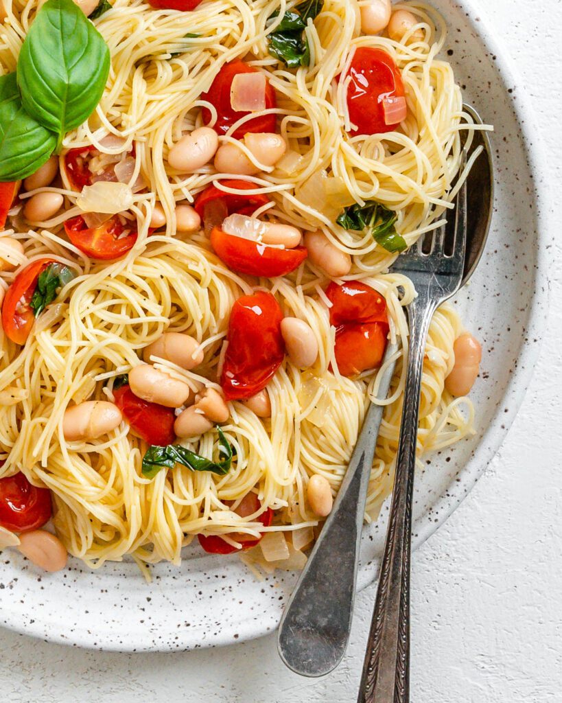 Tuscan White Bean Pasta [With Blistered Cherry Tomatoes] - Food Sharing ...