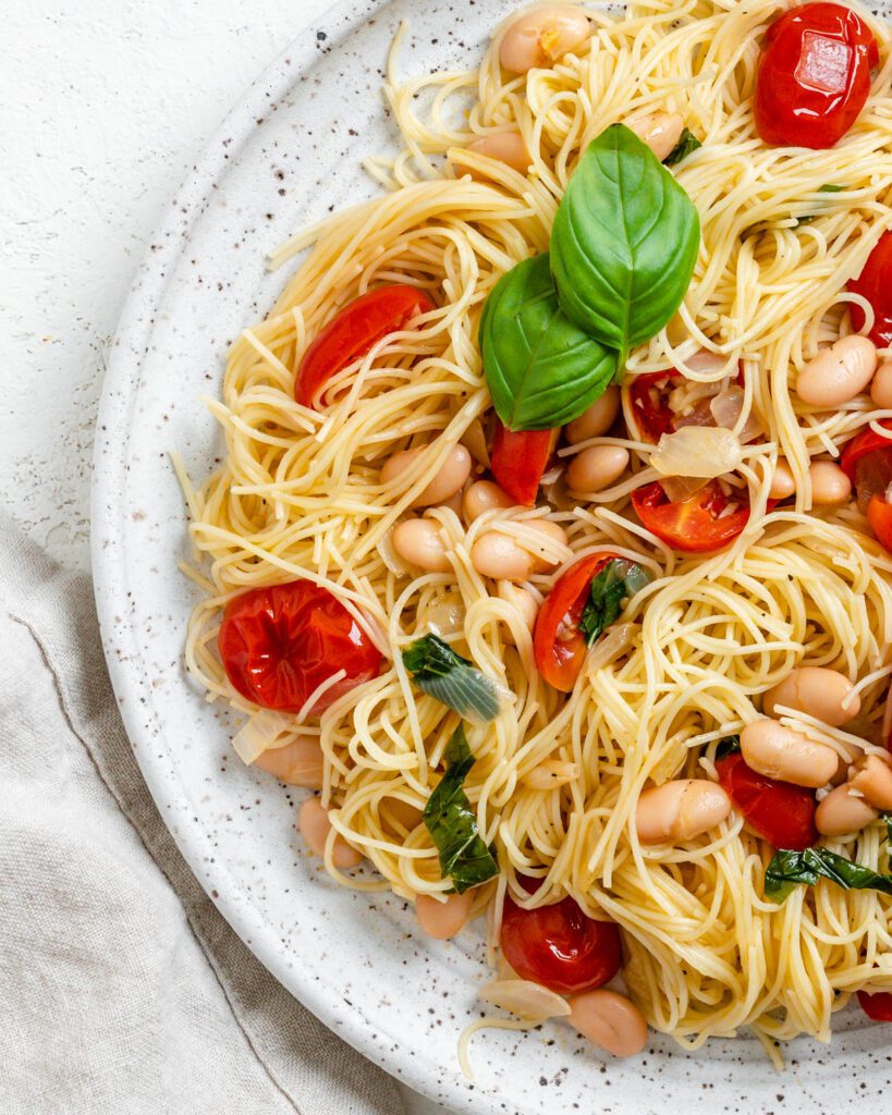 Tuscan White Bean Pasta [With Blistered Cherry Tomatoes] - Food Sharing ...