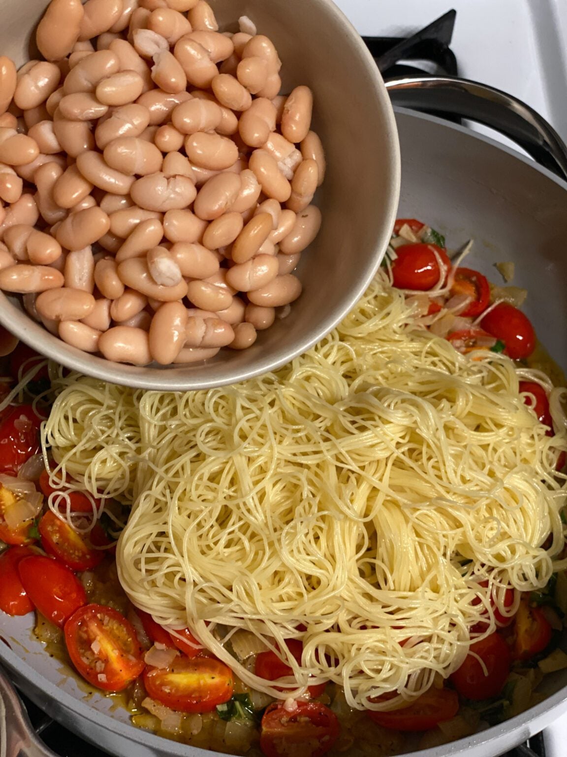 Tuscan White Bean Pasta [With Blistered Cherry Tomatoes] - Food Sharing ...