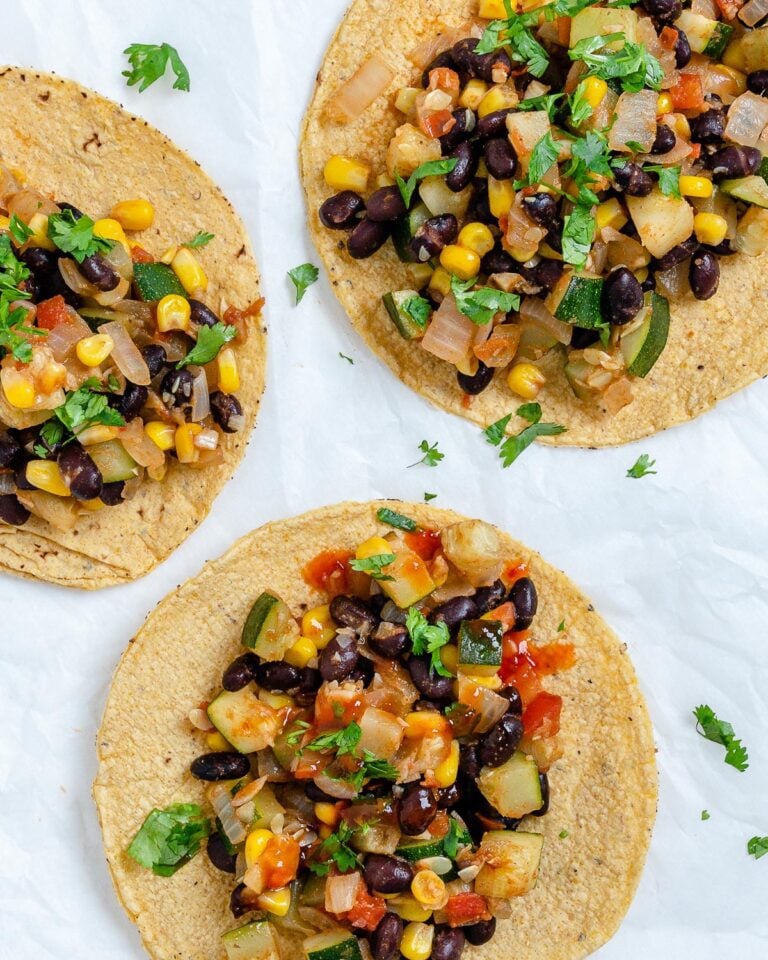Vegan Black Bean Tacos with Veggies - Food Sharing Vegan