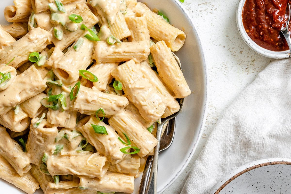 Creamy Gochujang Pasta [20-Minute Meal] - Food Sharing Vegan