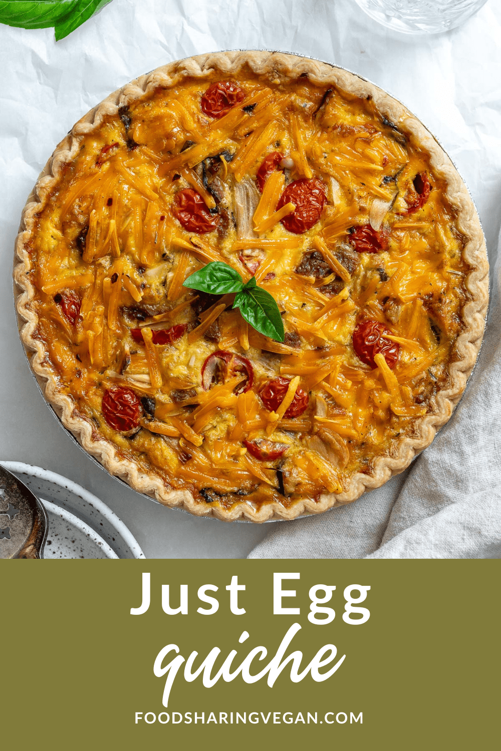 Easy Vegan Just Egg Quiche - Food Sharing Vegan