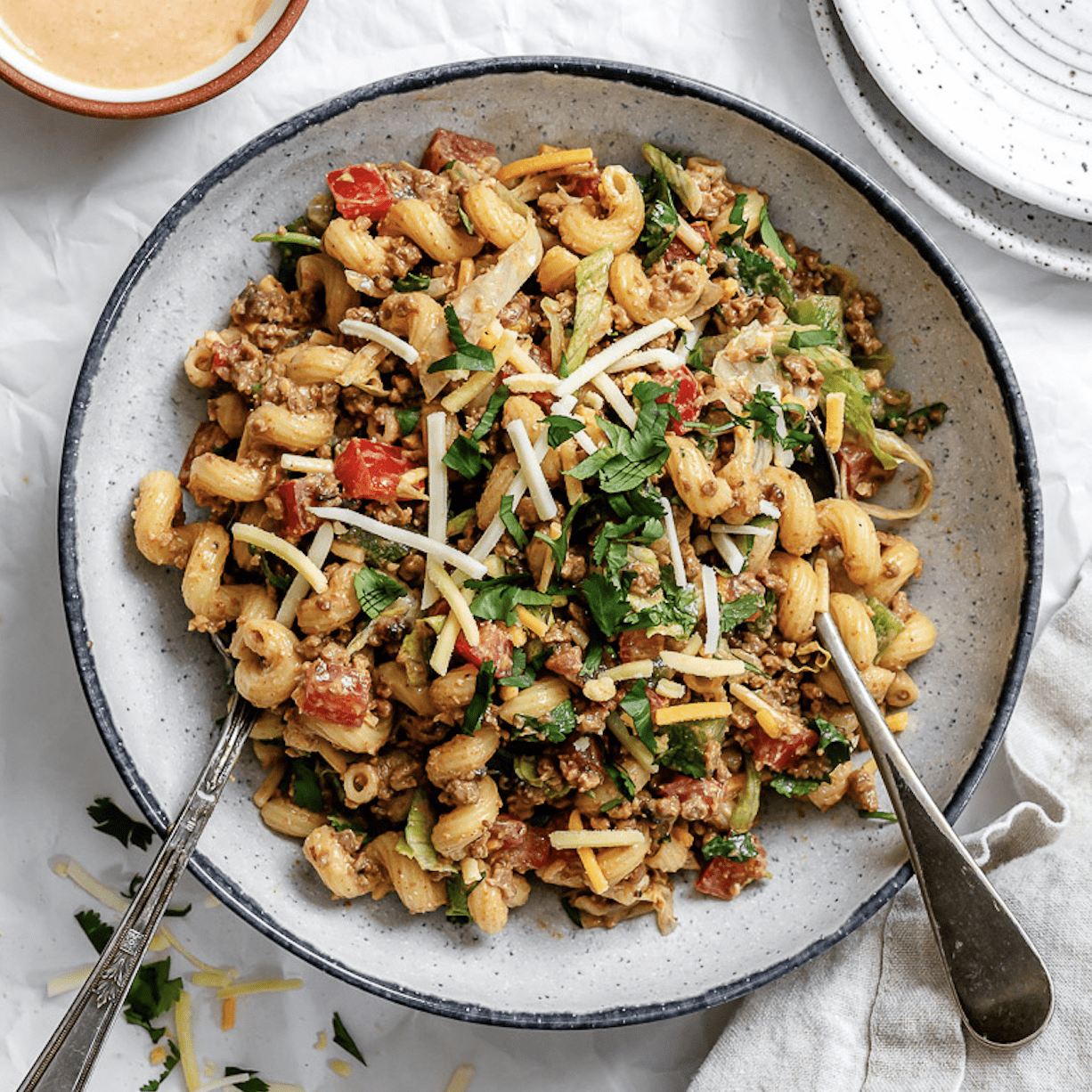 Taco Pasta Salad [Without Meat] - Food Sharing Vegan